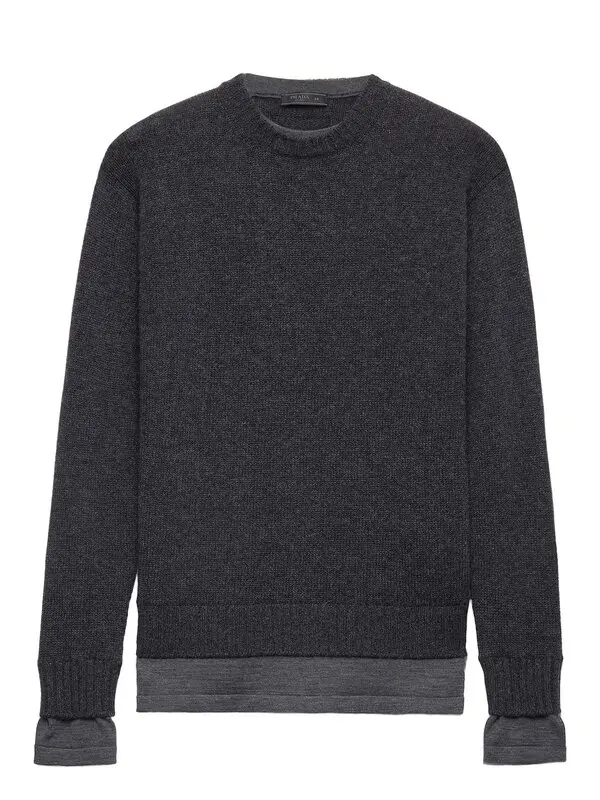 Prada Cashmere Crew-neck Sweater - Grey