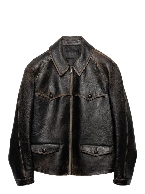 Prada Leather Jacket - Black