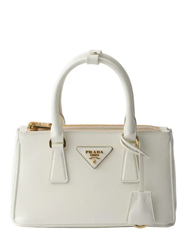 Prada Galleria Patent Saffiano Leather Mini-bag - White