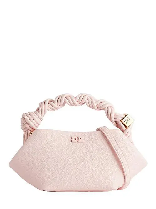 GANNI Grained-leather Top-handle Bag - Chalk Pink