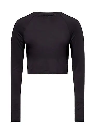On Studio Cropped Stretch-jersey Top - Black