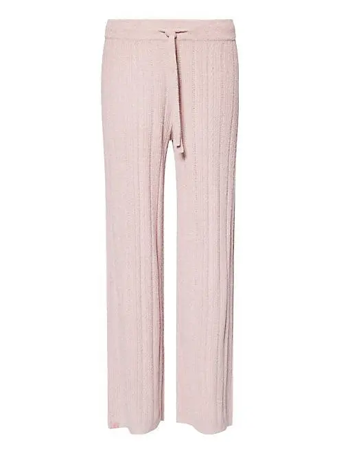 Barefoot Dreams Cable Knit Trousers - Teaberry
