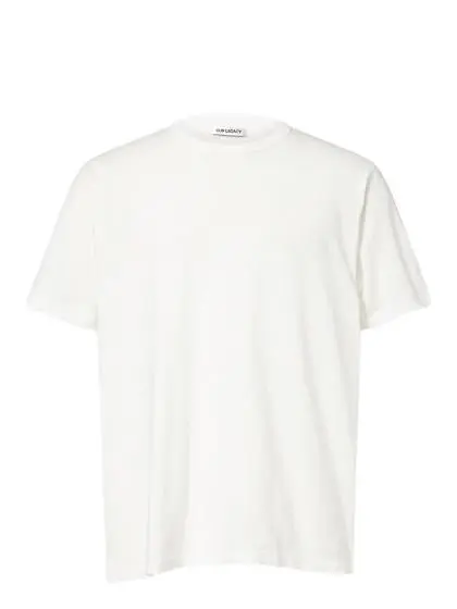 Our Legacy Box-fit Short-sleeves Cotton T-shirt - White Clean