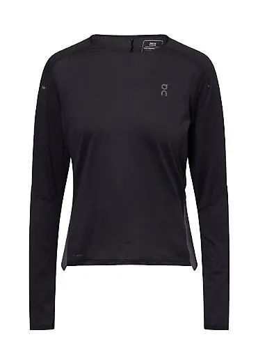 On Performance Long-sleeve Stretch-woven Top - Black/eclipse