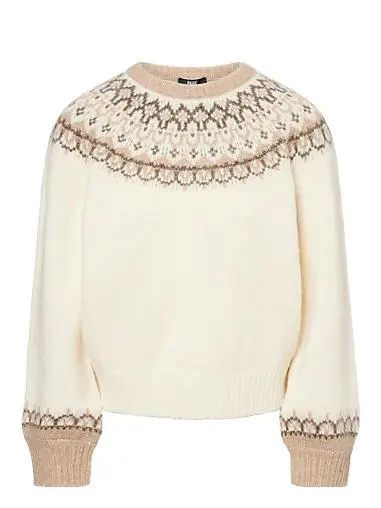 Paige Misha Fair Isle Knitted Jumper - Ivory Multi