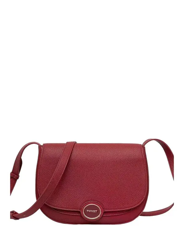 TWINSET Flap-top Leather Satchel - Red