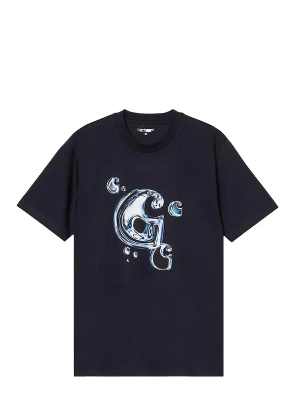 Carhartt Work In Progress Solar Chrome C-logo T-shirt - Blue