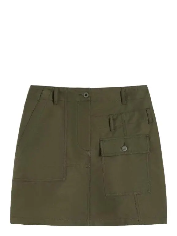 Max Mara Water-repellent Mini Skirt - Kaki