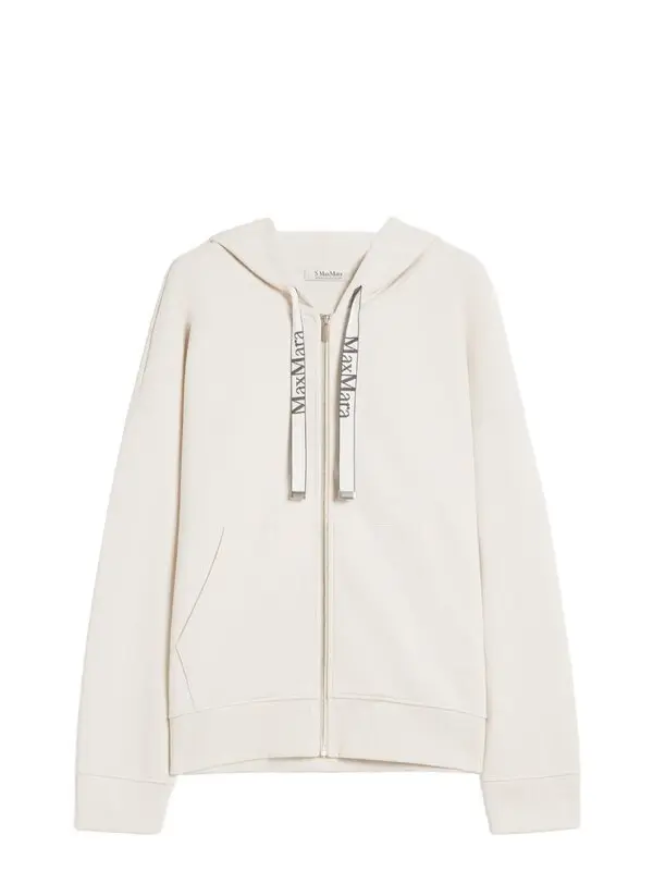 Max Mara Technical Cotton Jersey Sweatshirt - Ecru