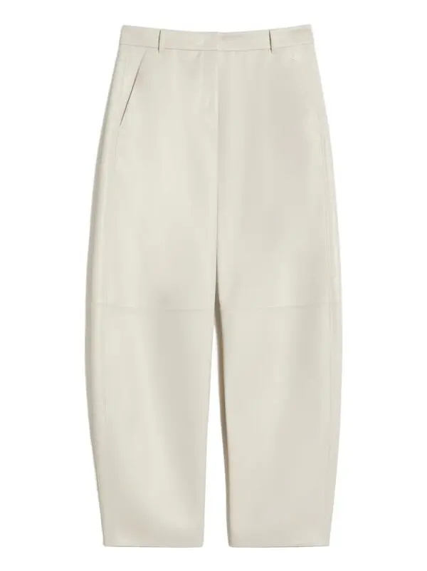 Max Mara Coated Fabric Barrel-leg Trousers - Sand