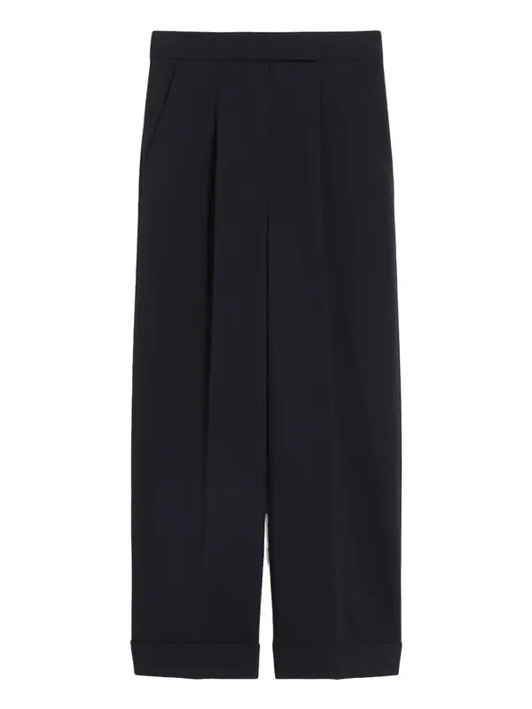 Max Mara High-waisted Wool Trousers - Ultramarine