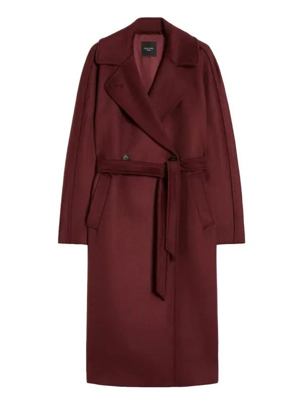 Max Mara Wool Robe Coat - Bordeaux