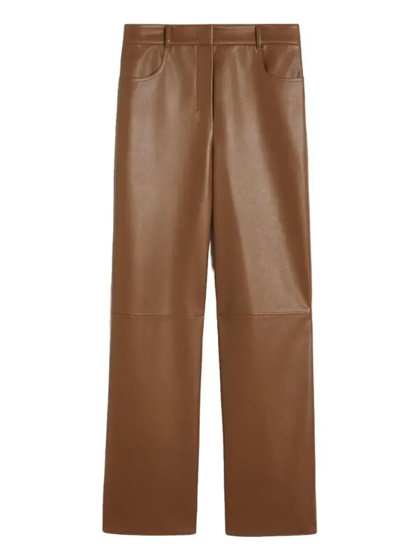 Max Mara Coated Fabric Trousers - Tobacco