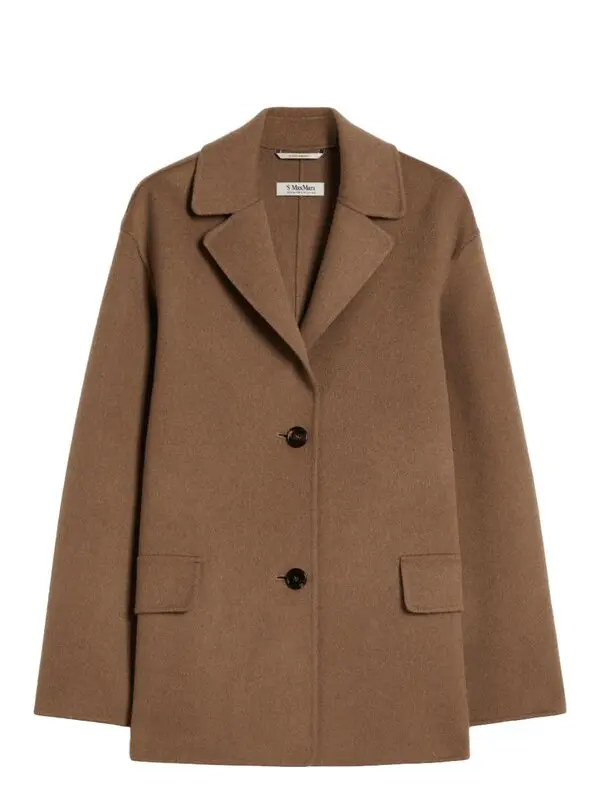Max Mara Single-breasted Double-faced Wool Jacket - Camel