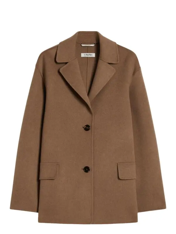 Max Mara Single-breasted Double-faced Wool Jacket - Camel