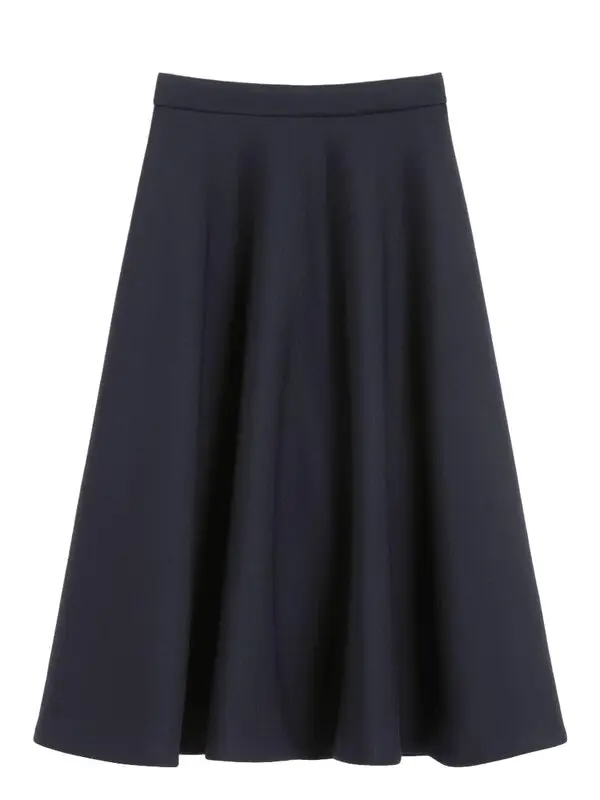 Max Mara Full Tech Wool Skirt - Ultramarine