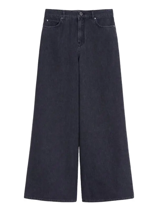 Max Mara Wide-leg Denim Jeans - Black