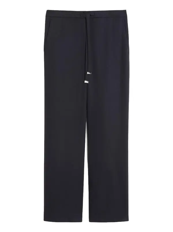 Max Mara Wool Gabardine Cropped Trousers - Ultramarine