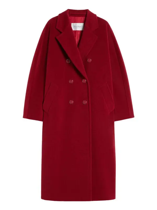 Max Mara 101801 Icon Wool And Cashmere Coat - Dark Red