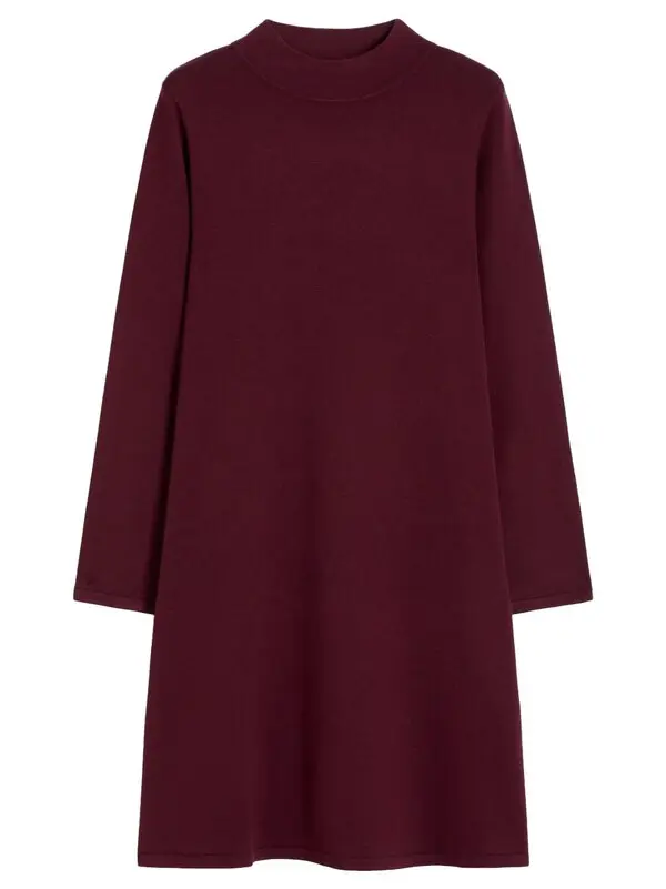 Max Mara Stretch Viscose Yarn Dress - Bordeaux