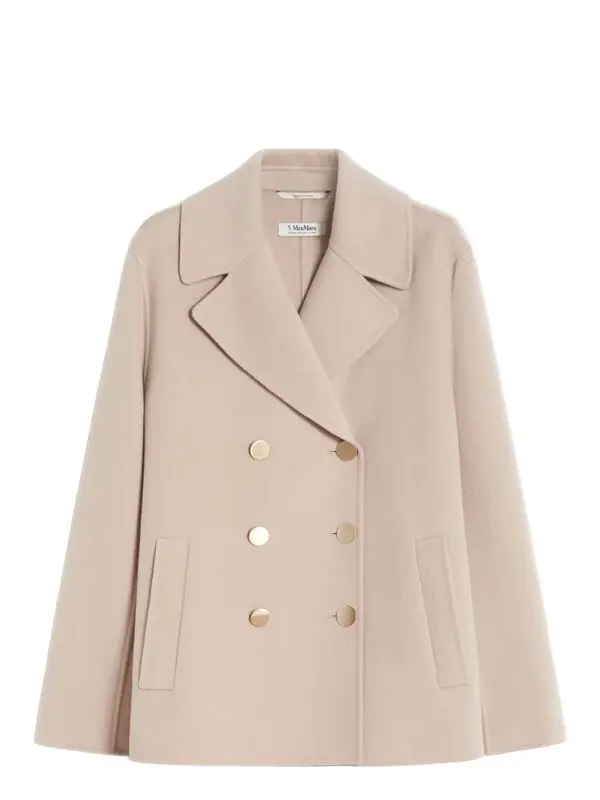 Max Mara Wool Broadcloth Jacket - Beige Pink