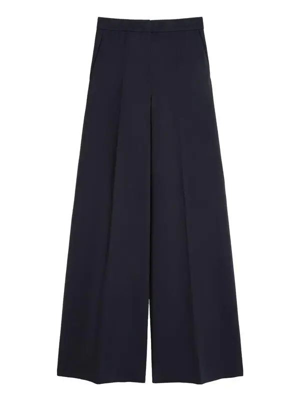 Max Mara Wide-leg Jersey Trousers - Ultramarine