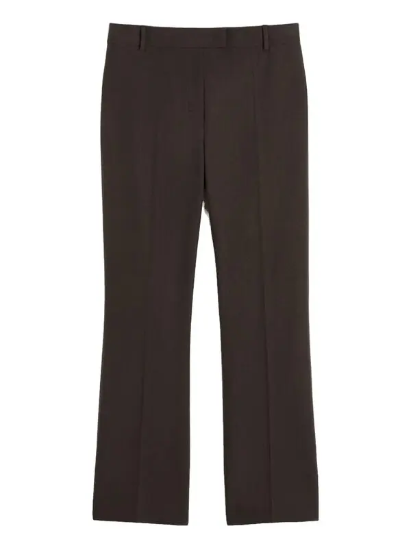 Max Mara Stretch Cotton And Viscose Trousers - Dark Green