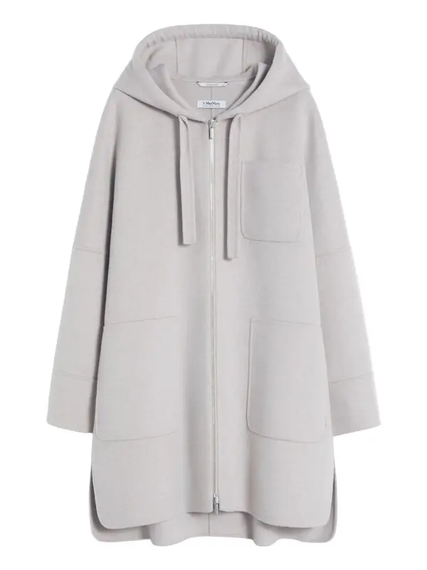 Max Mara Double-faced Wool Hooded Mid-length Coat - Beige