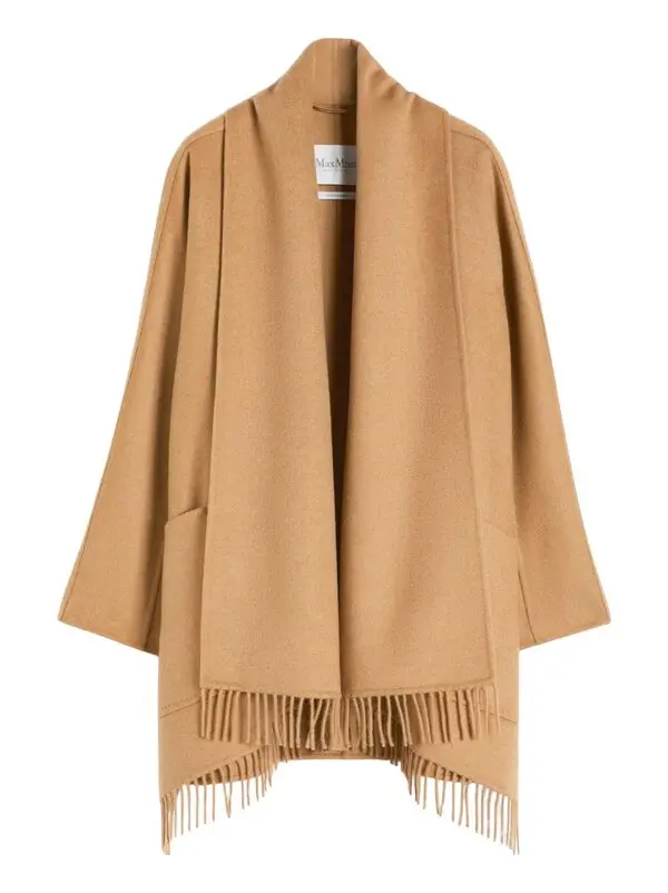 Max Mara Coat With Fringe - Camel