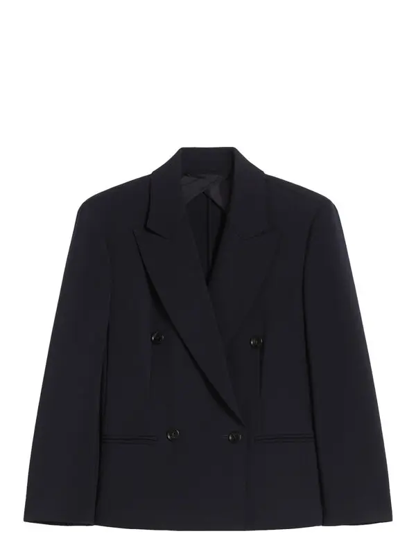 Max Mara Woollen Cloth Cropped Blazer - Ultramarine