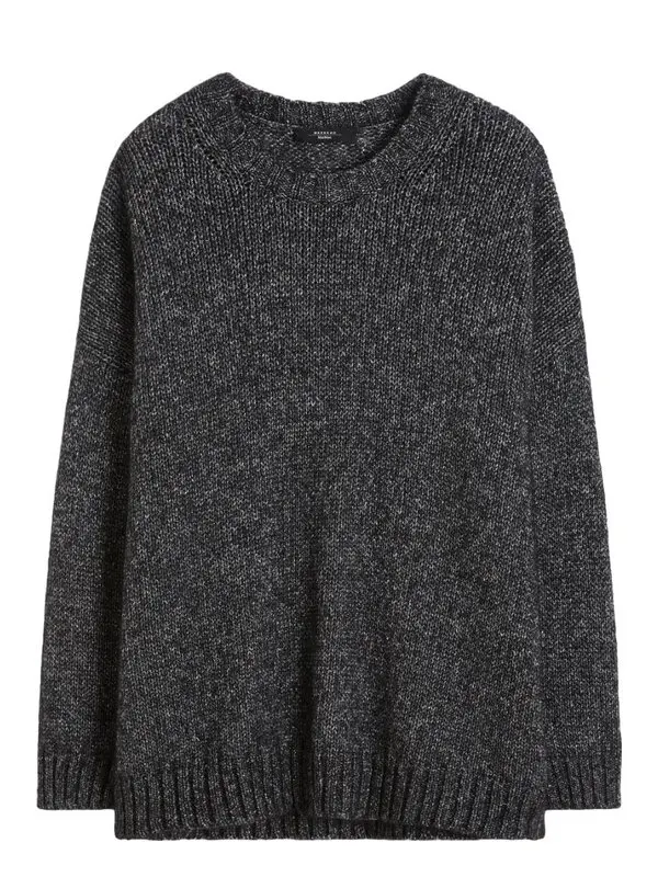Max Mara Oversized Mohair And Lurex Sweater - Dark Grey