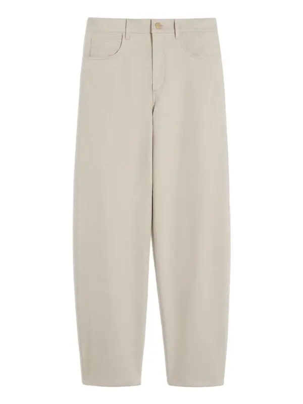 Max Mara Stretch Bull Denim Trousers - Natural