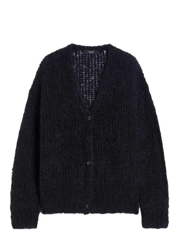 Max Mara Mohair Blend Cardigan - Black