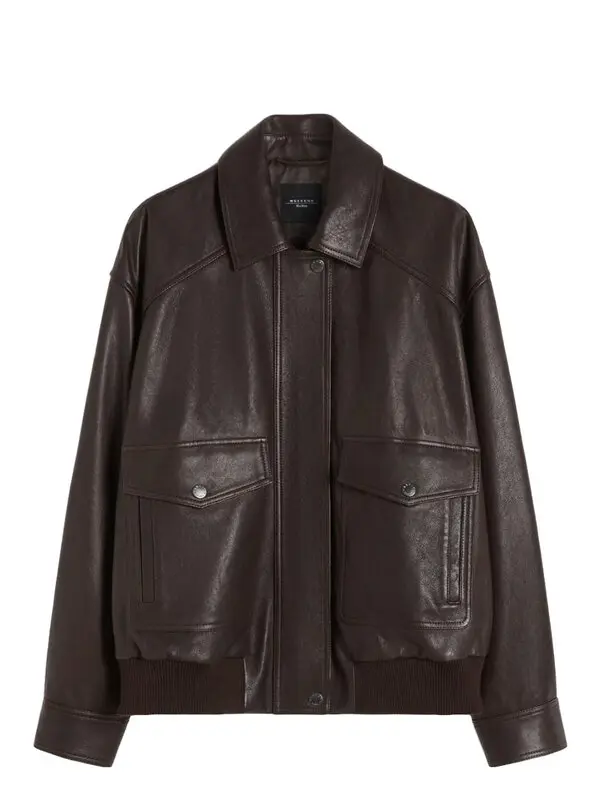 Max Mara Leather Jacket - Brown