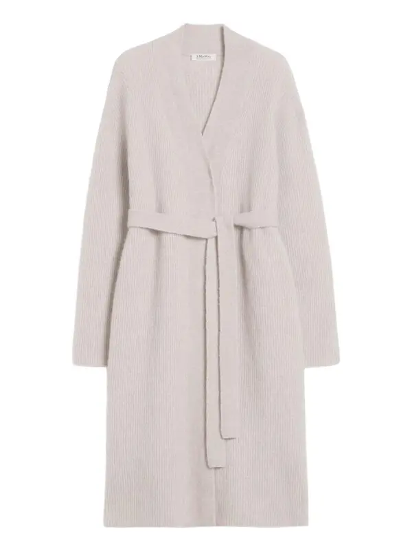 Max Mara Long Alpaca And Wool Cardigan - Sand