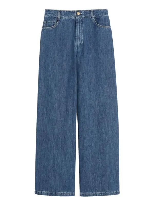 Max Mara Wide-leg Denim Jeans - Midnightblue