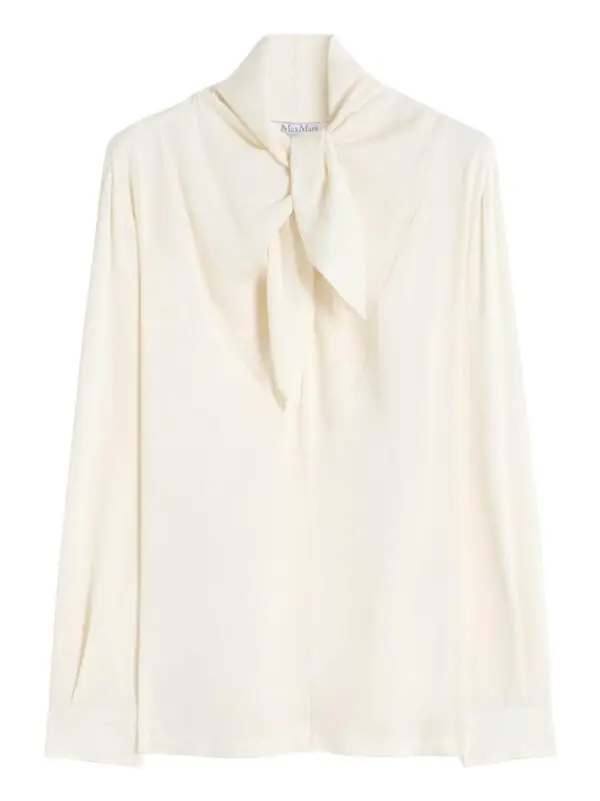 Max Mara Silk Charmeuse Blouse - Ivory