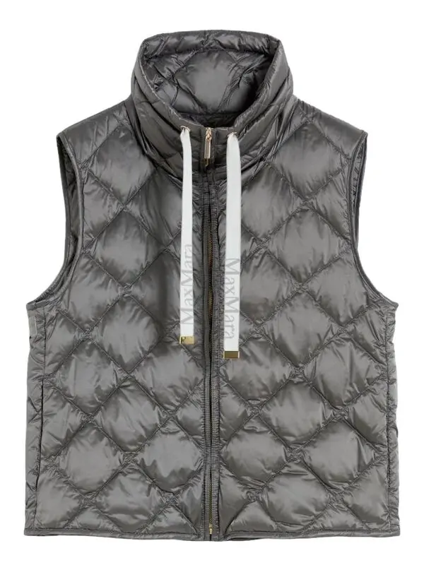 Max Mara Padded Water-repellent Gilet - Dark Grey