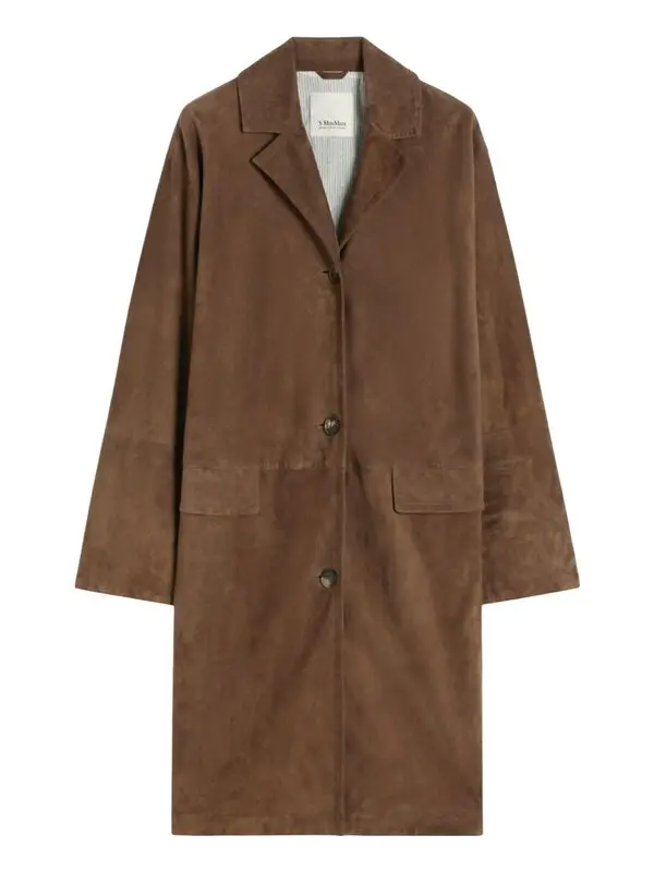 Max Mara Suede Overcoat - Brown