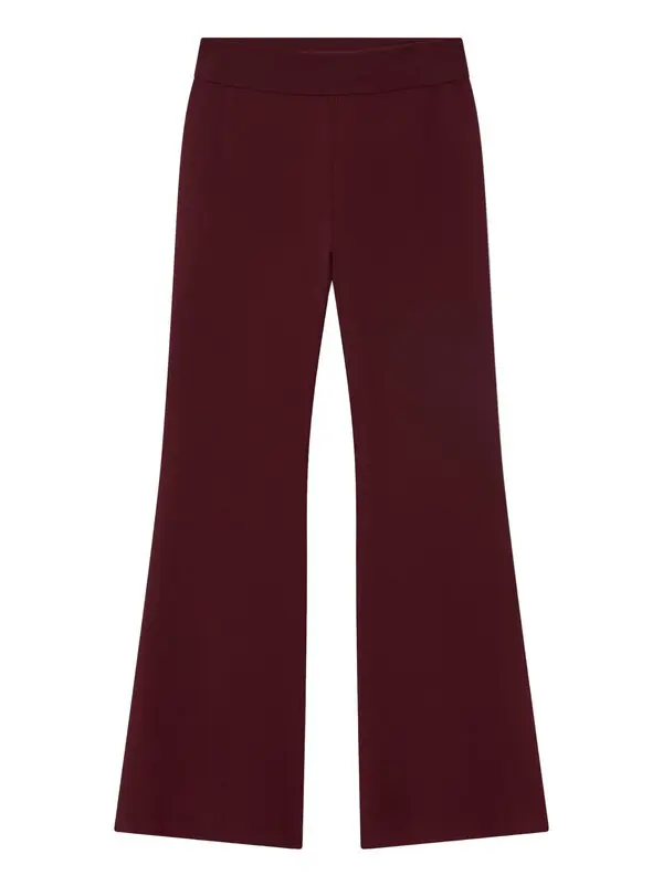 Stella McCartney Compact Knit Flared Pants - Bordeaux
