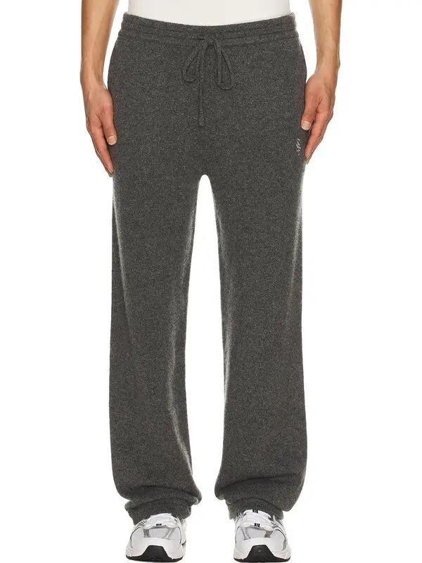 SPORTY & RICH Cashmere Trousers - Light Grey