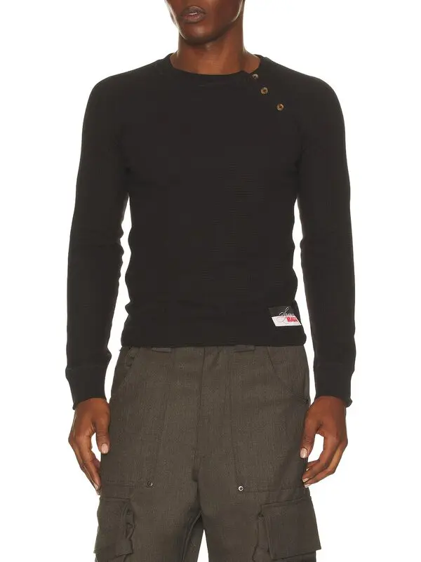 SPENCER BADU Red Layered Long Sleeve Tee - Black