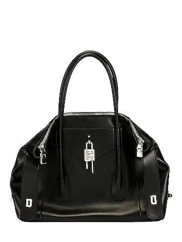 Givenchy Medium Antigona Lock Soft Bag - Black
