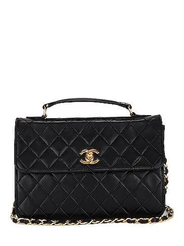 Chanel Lambskin Vintage Flap Bag - Black