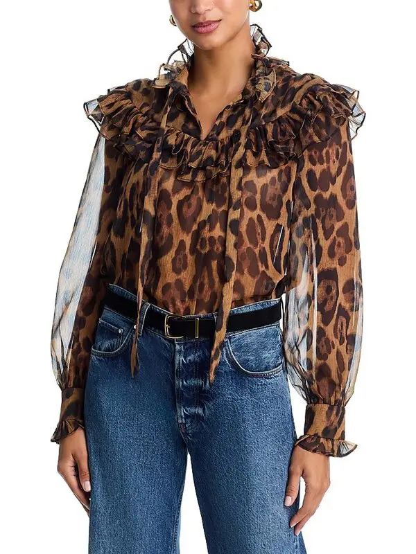 Bardot Fiorella Blouse - Leopard