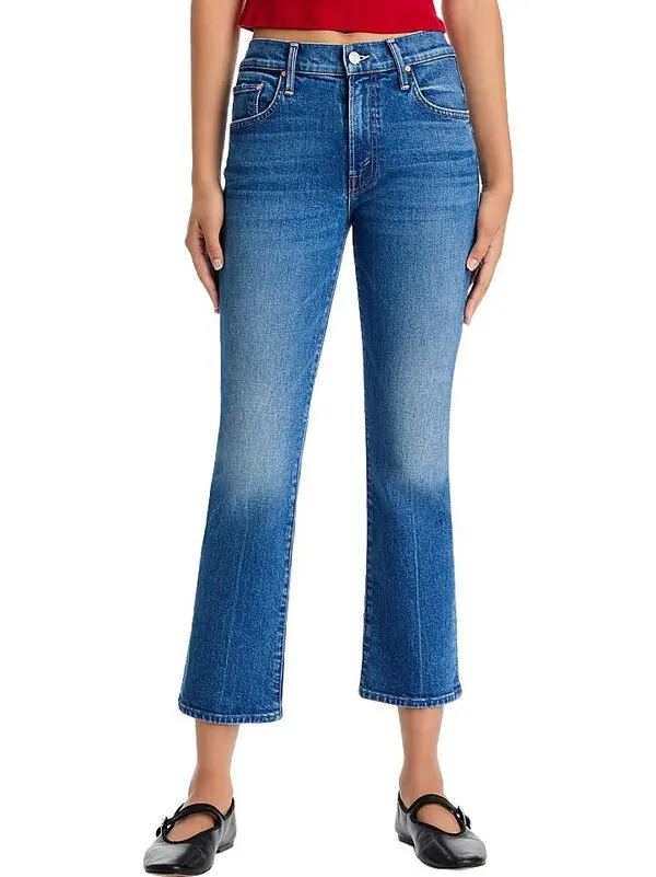 MOTHER Petites Lil Insider High-rise Crop Jeans - Get Two Birds Stoned