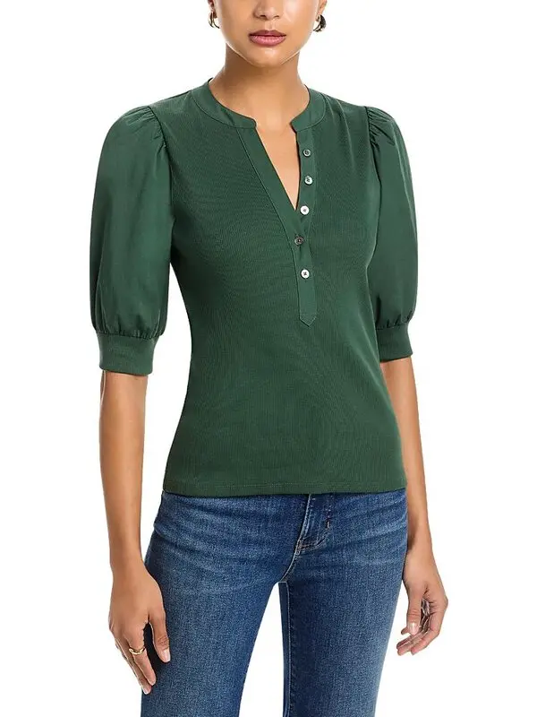 Veronica Beard Coralee Top - Dark Hunter Green