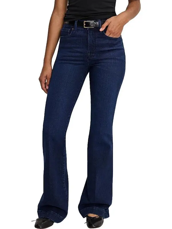 Good American Good Legs Flare Compression Jeans - Indigo