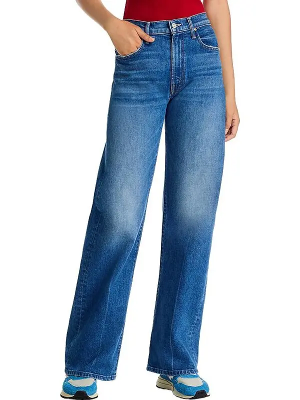 MOTHER The Mid Rise Lasso Sneak Jeans - Get Two Birds Stoned