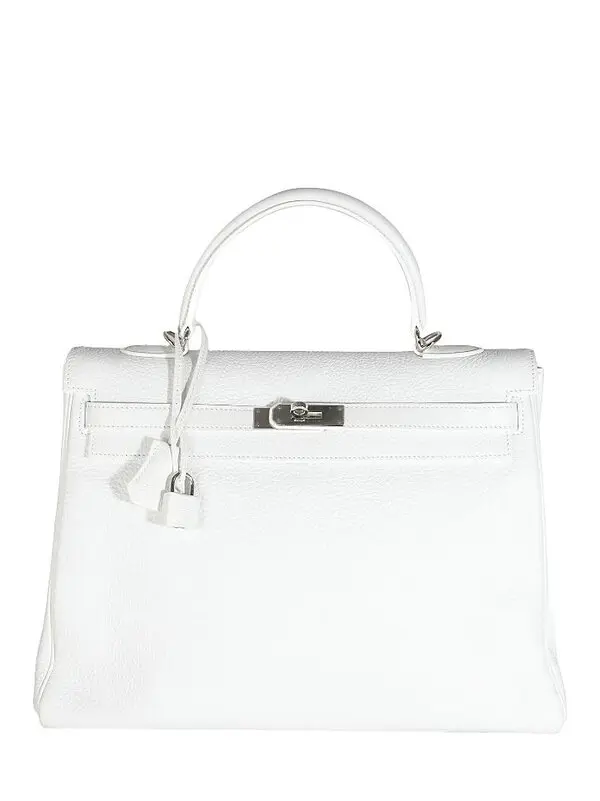 HERMES Retourne Kelly 35 Handbag - White
